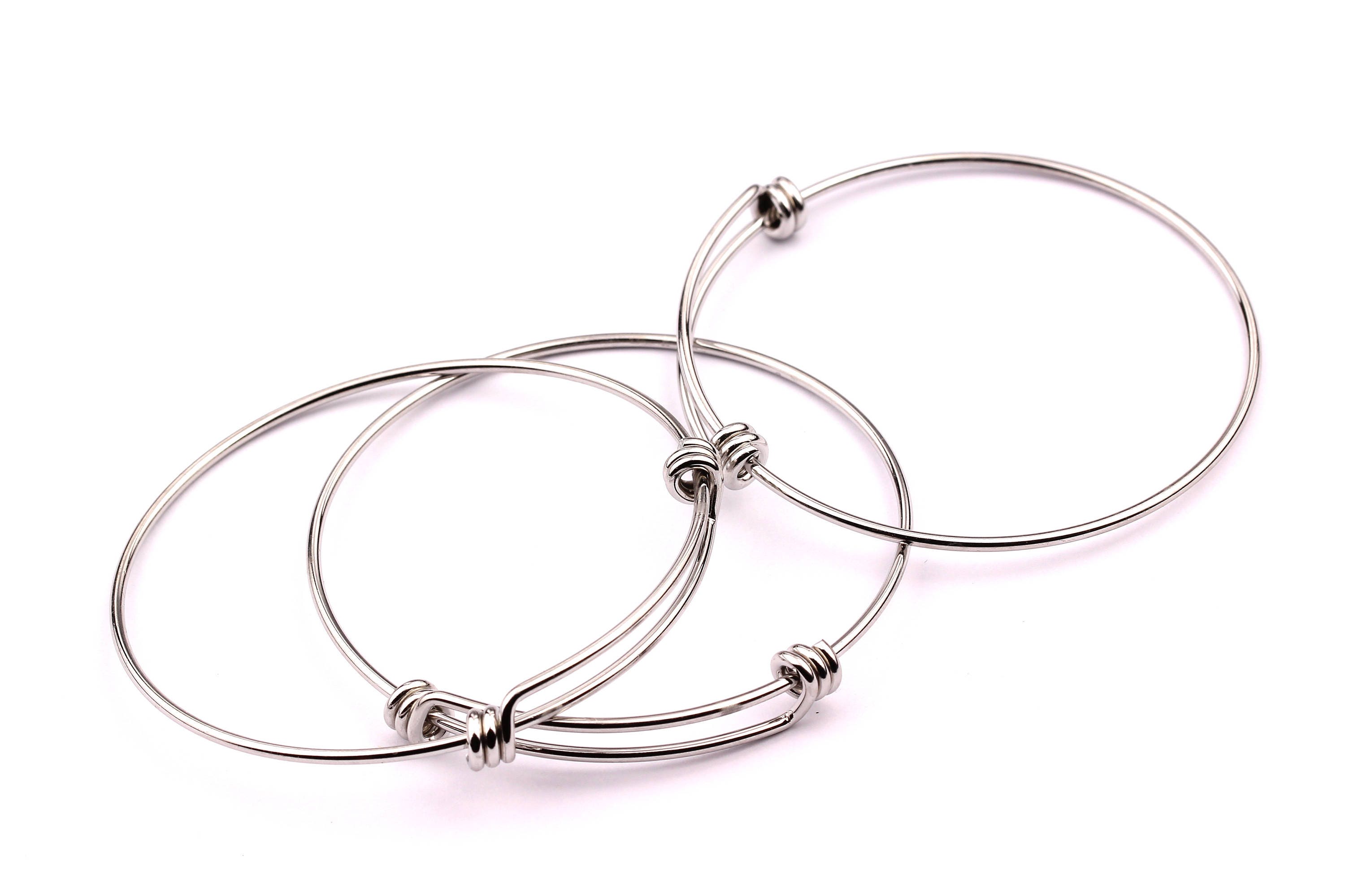 Adjustable Bangle Bracelet Stainless Steel Bracelet Two | Etsy