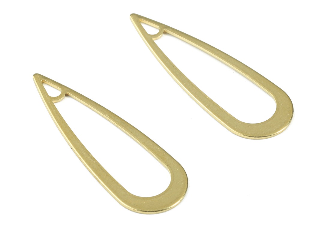 Brass Drop Charm - Raw Brass Drop Earrings and Pendant - Brass Drop ...