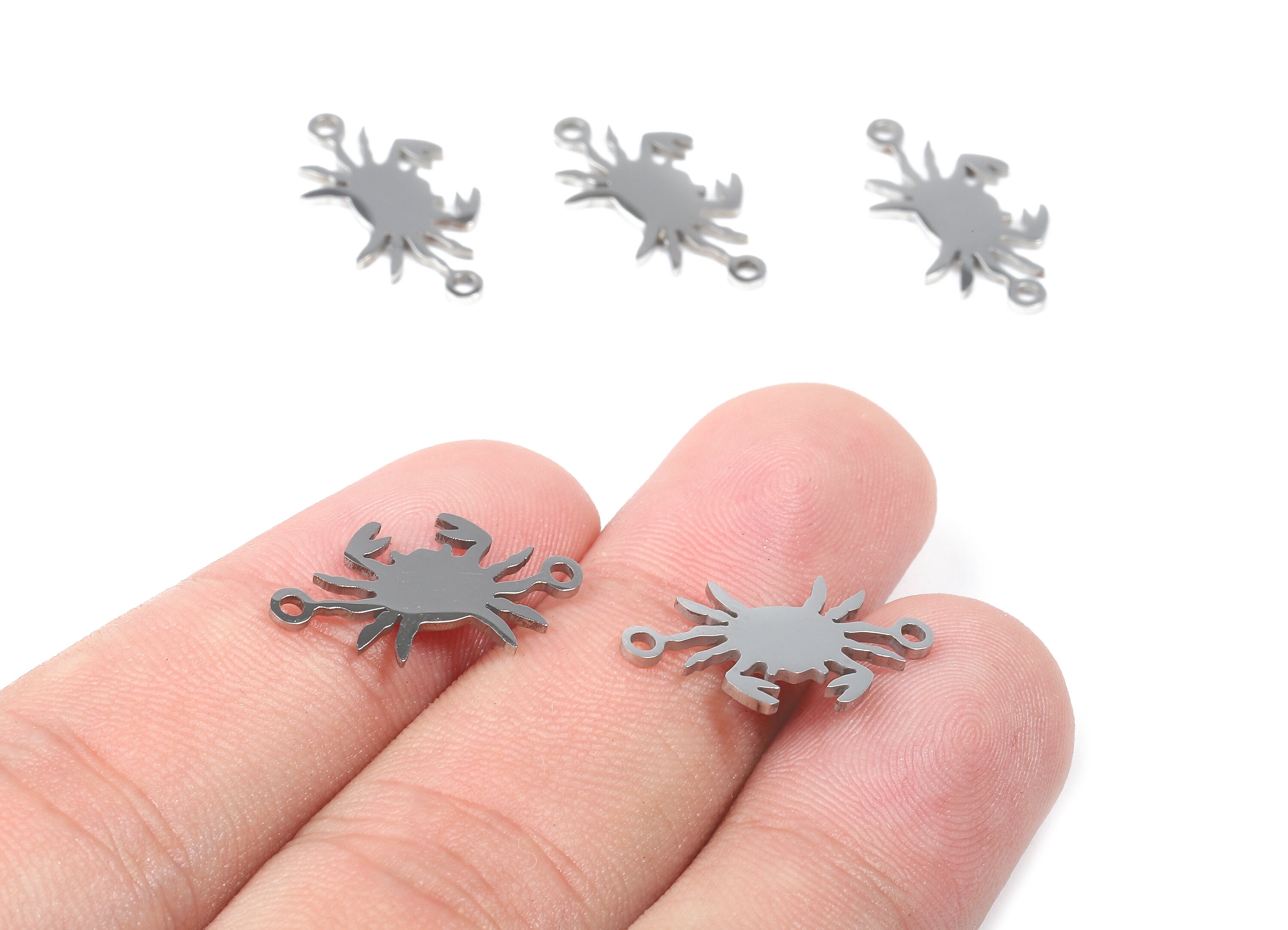 Stainless Steel Crab Connector - Crab Earrings Charms and Pendant ...