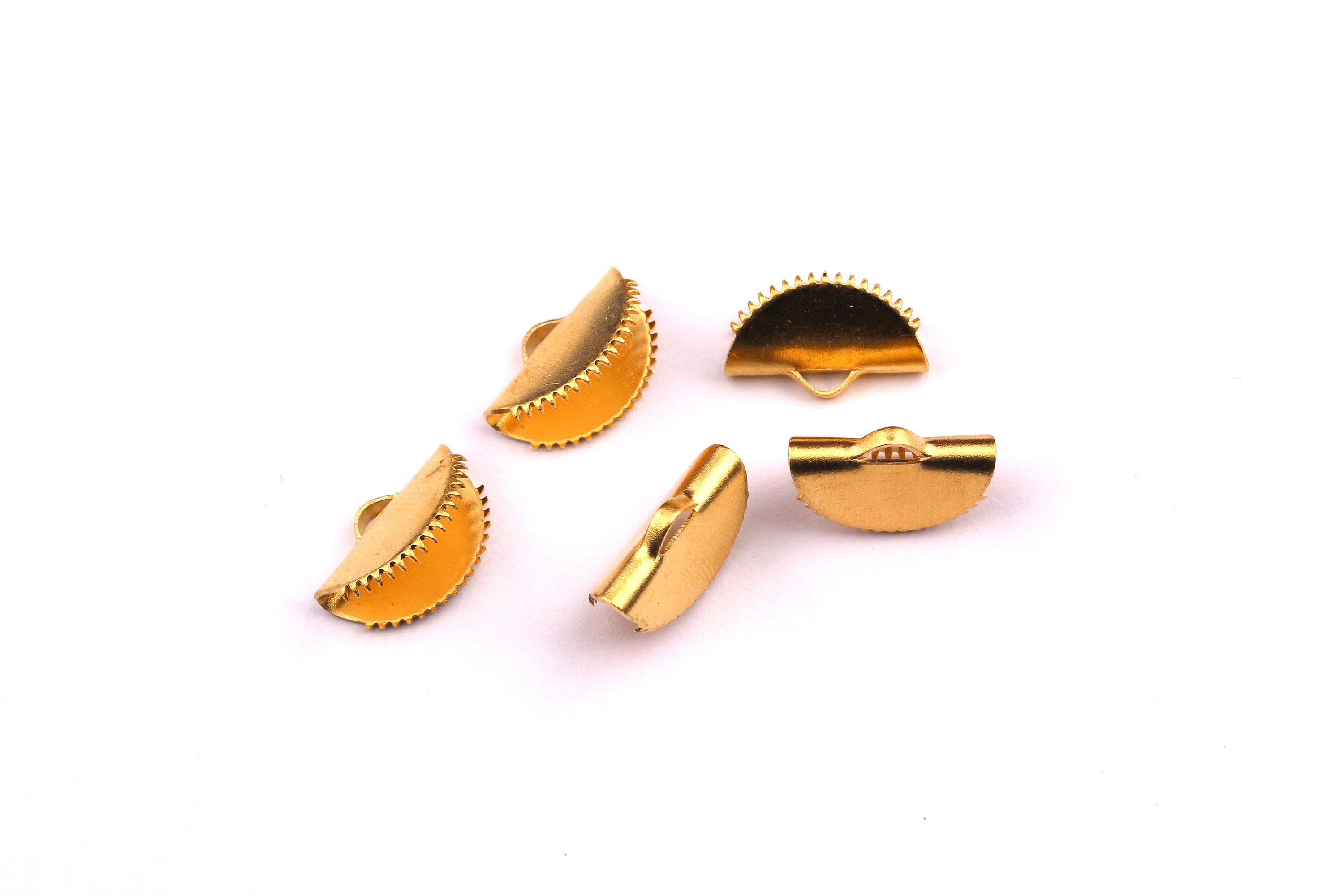 Brass Ribbon Crimps Raw Brass Ribbon Crimps End Jewelry | Etsy