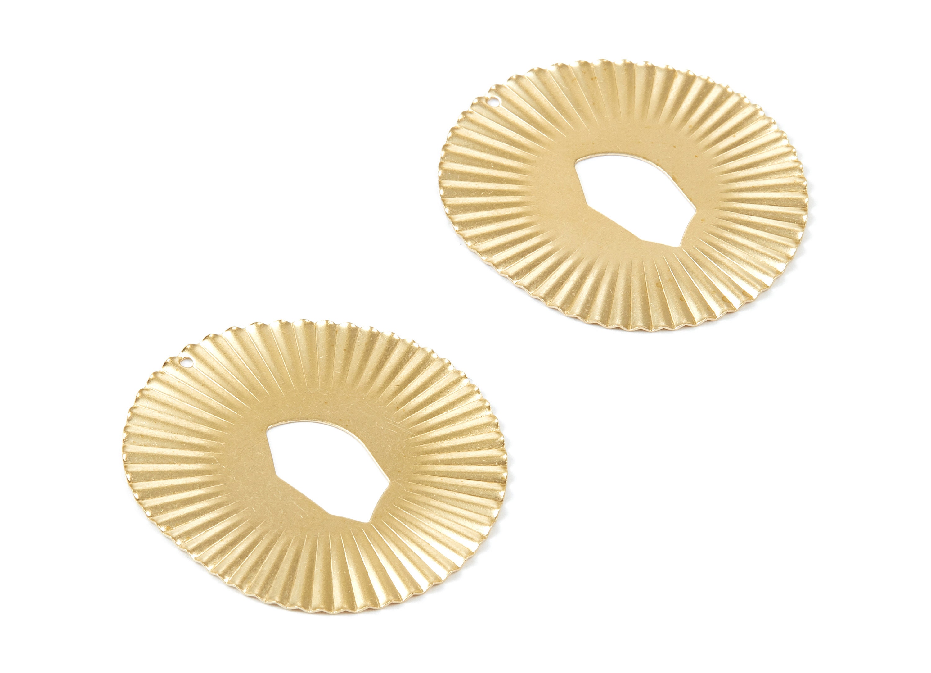 Brass Grooved Charms Grooved Circle Raw Brass Pendant - Etsy