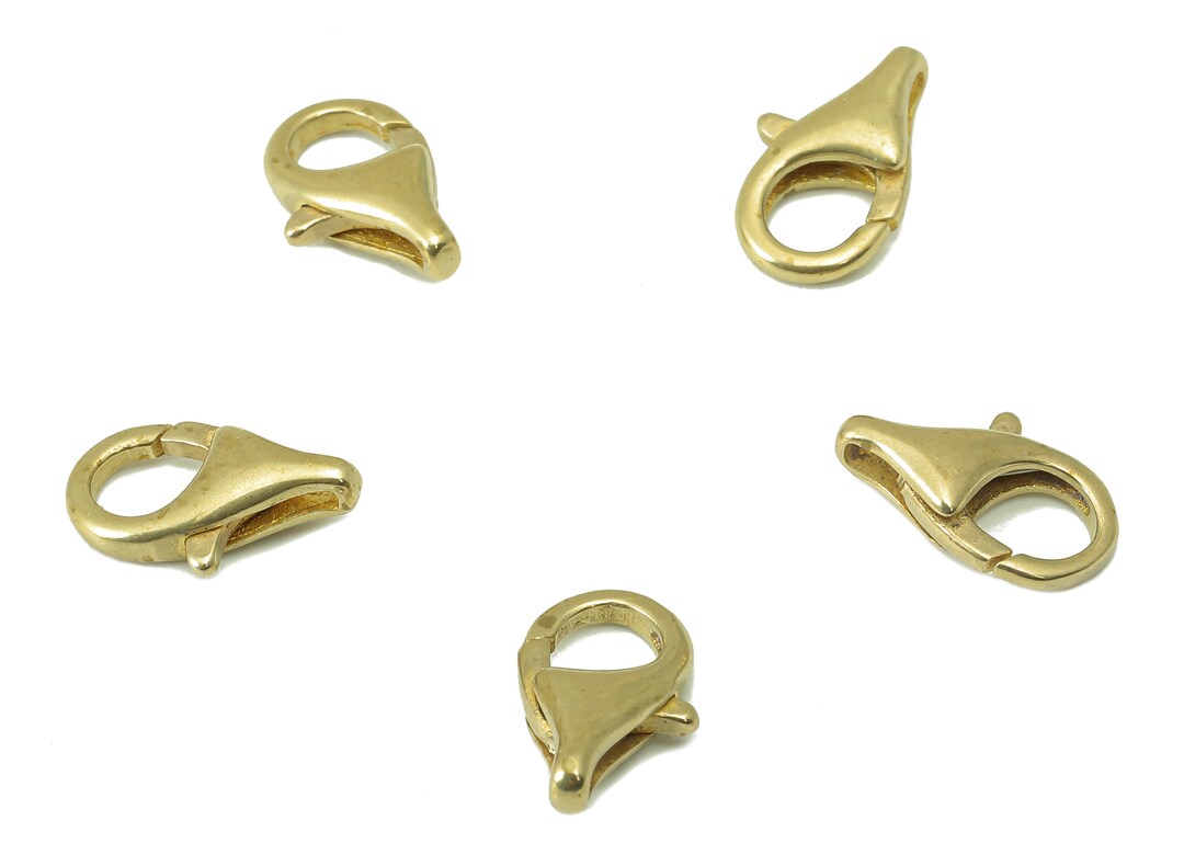 Brass Lobster Claw Clasps - Raw Brass Mini Parrot Clasp - Gold Parrot ...