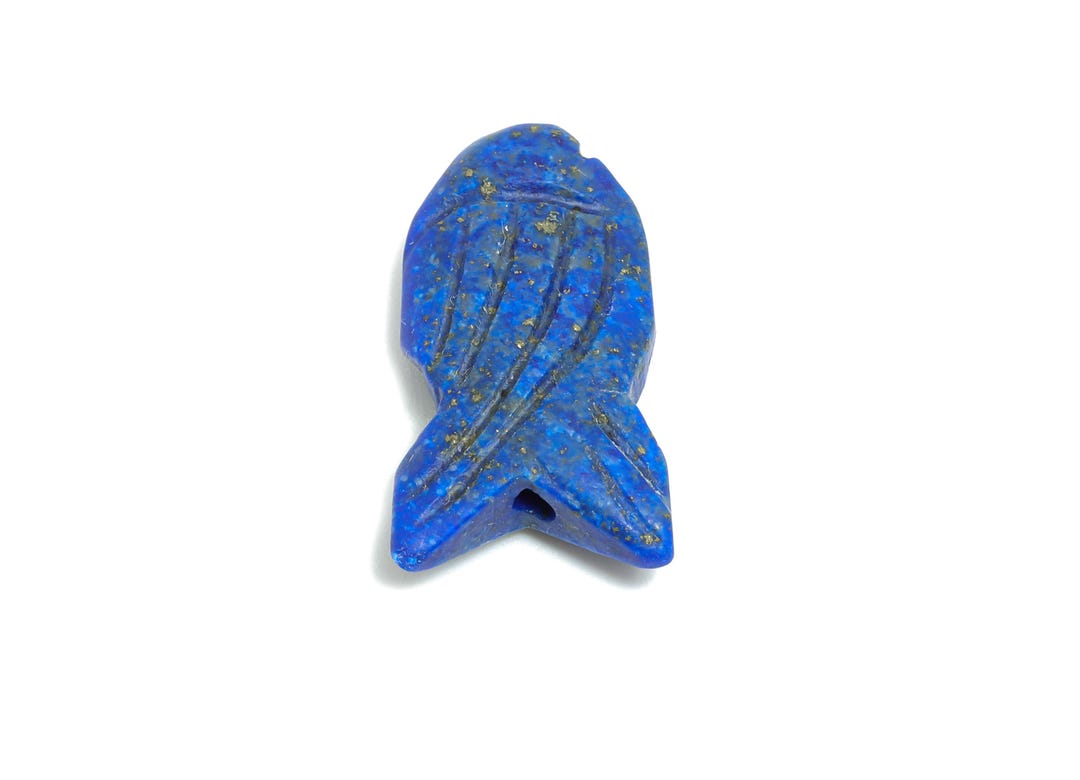 Lapis Lazuli Fish Beads - Blue Stone Fish Beads - Natural Stone Marine ...