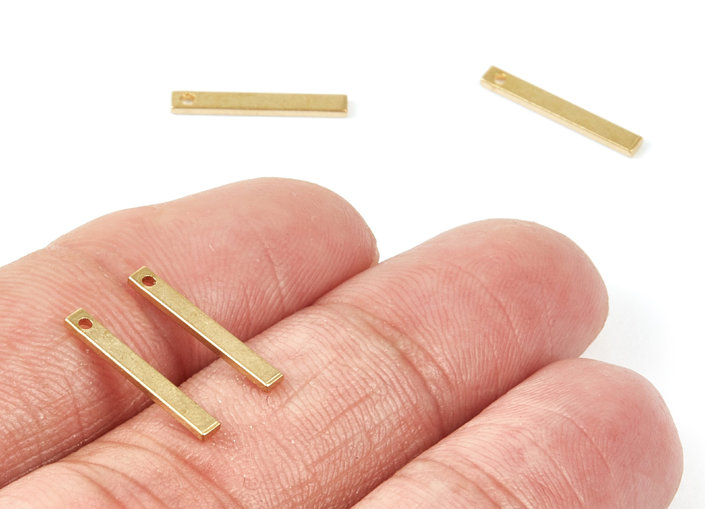 Brass Strip Charms Raw Brass Strip Pendants Earring - Etsy