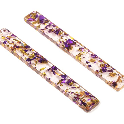 Acetate Stick & Bar Charms Stick Earrings and Pendant - Etsy