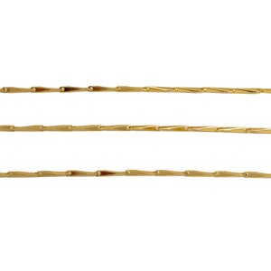 Brass Long Bar Chain - Brass Bar Satellite Chain - Brass Soldered Flat ...