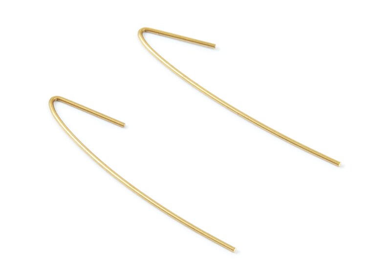 Brass Earring Wire Raw Brass Ear Hooks Earring Findings | Etsy