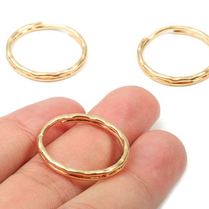 KC Gold Tone Metal Key Rings - Split Rings - Circle Key Rings ...