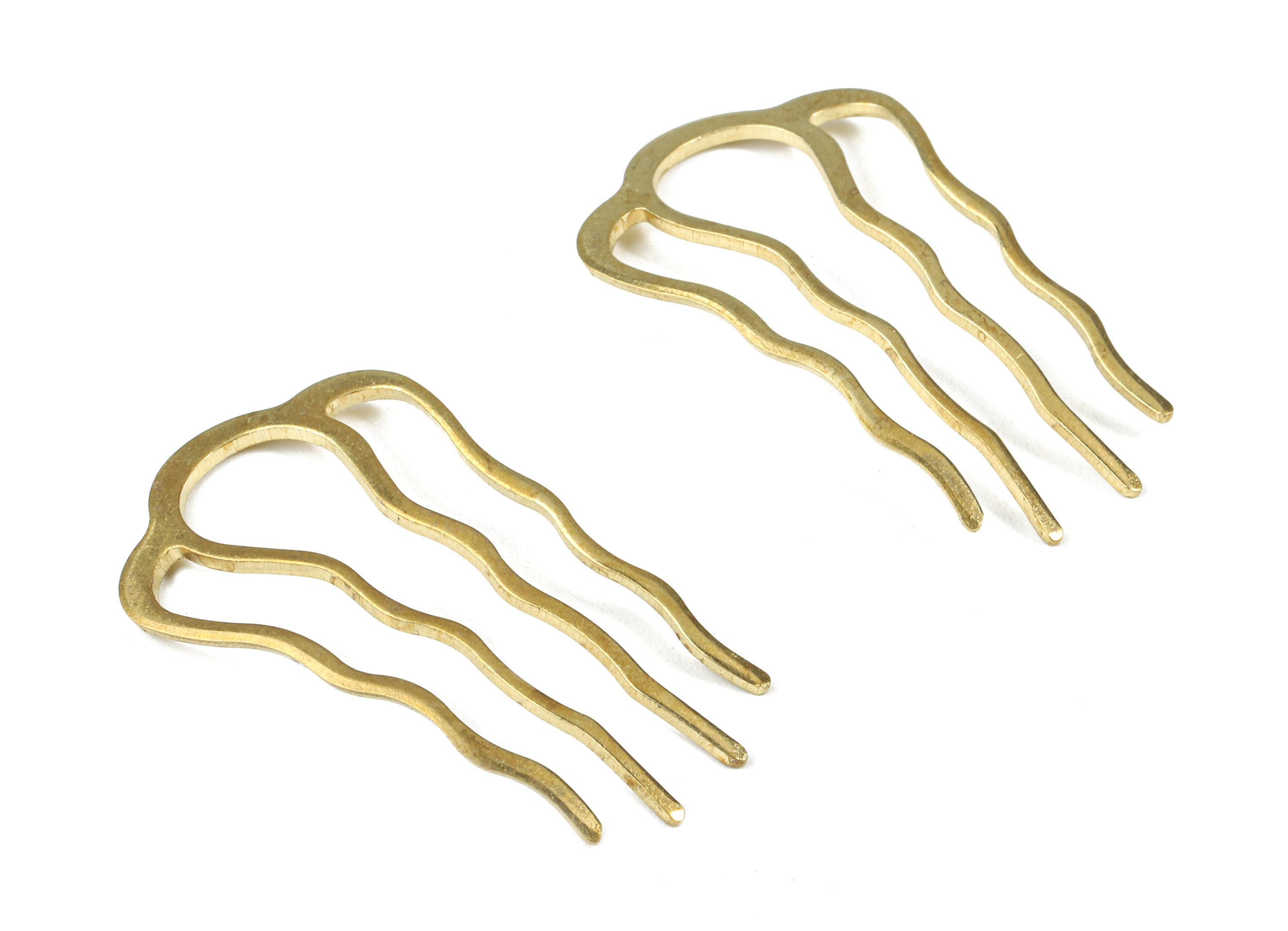 Brass Hair Tooth Comb Blanks - Brass 4 Teeth Barrette Hair Combs ...
