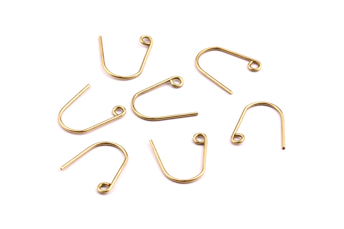 Raw Brass Earring Wires U Shaped Brass Ear Wire Jewelry - Etsy