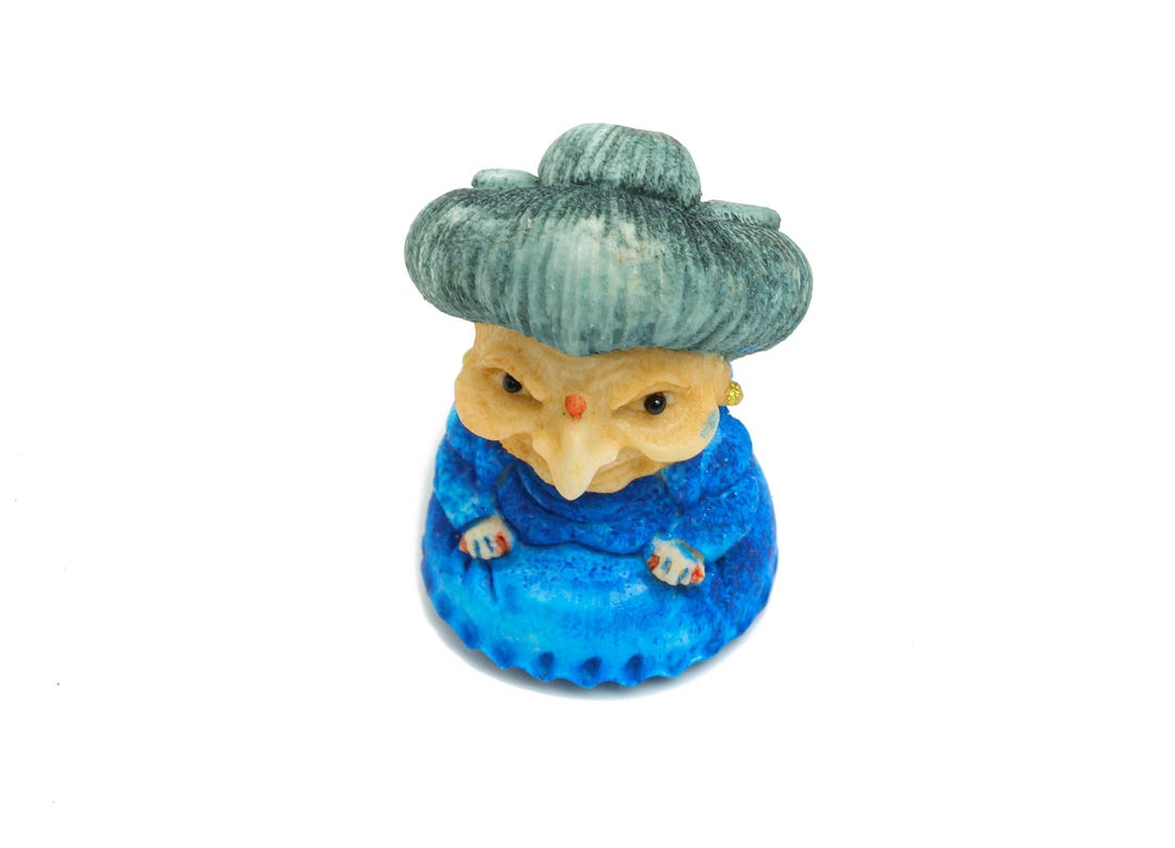 Antler Witch Figurine Beads - Antler Old Sorceress Charm - Antler Magic ...