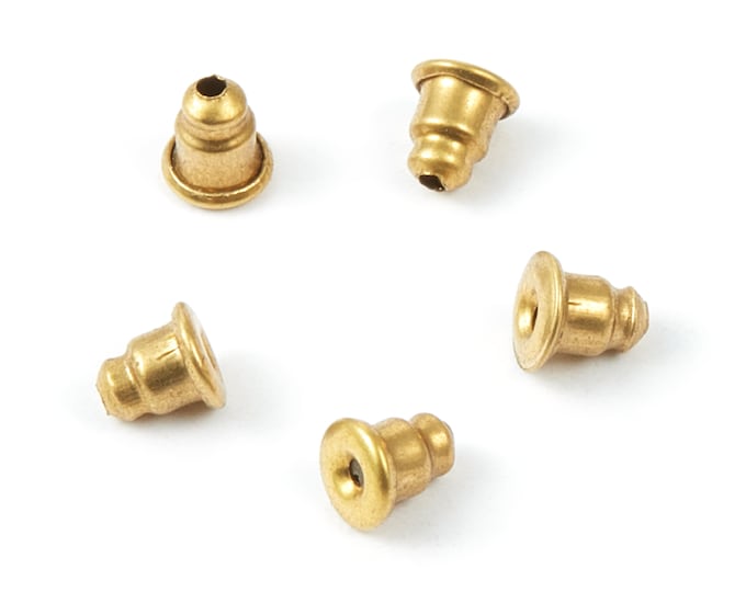 Rubber Earring Stopper Nuts Ear Back With Rubber Cover 18K | Etsy