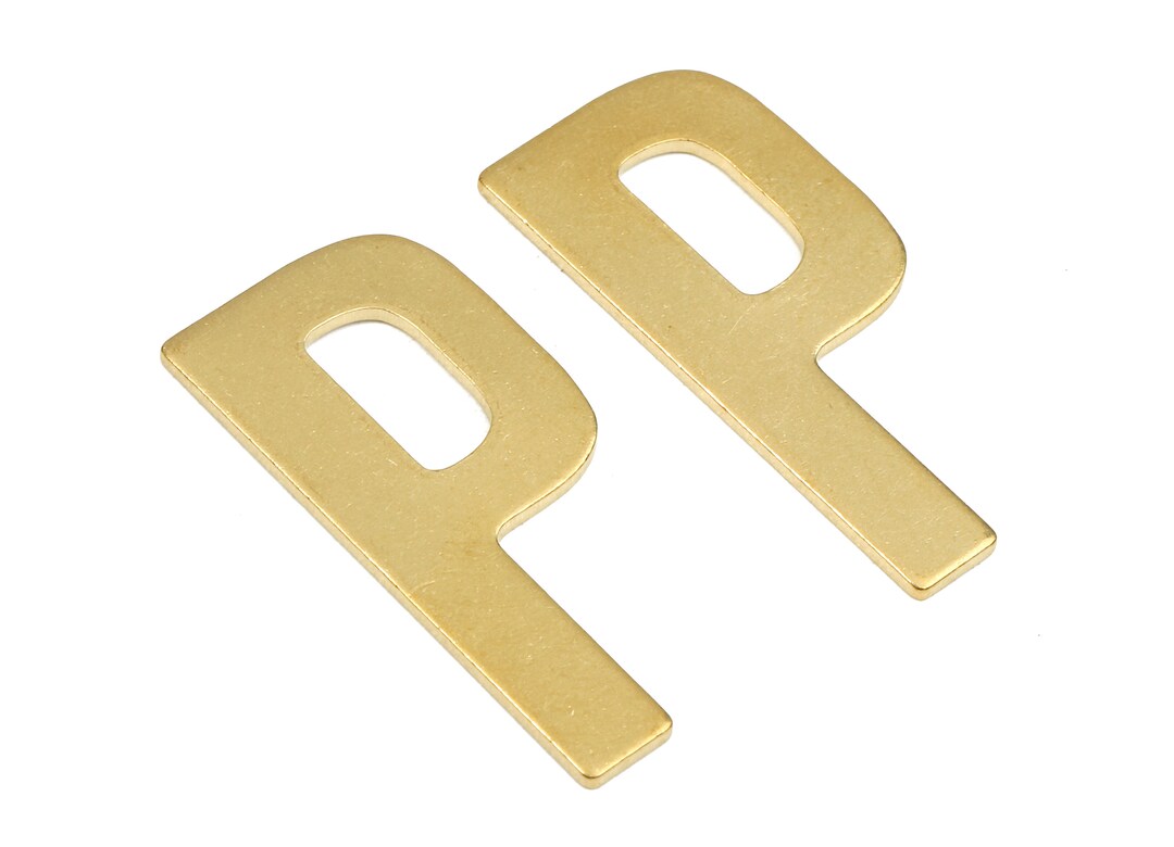 Brass P Blank - Raw Brass Letter P Blank - Brass Letter Wallart ...