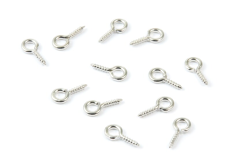 Eye Hook Screw 5X10 Silver Tone Plated Brass Eye Hook - Etsy
