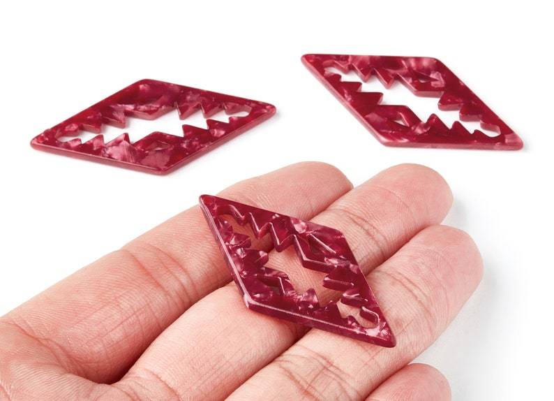 Acetate Rhombus Earring Charms Rhombus Shaped Pendant - Etsy