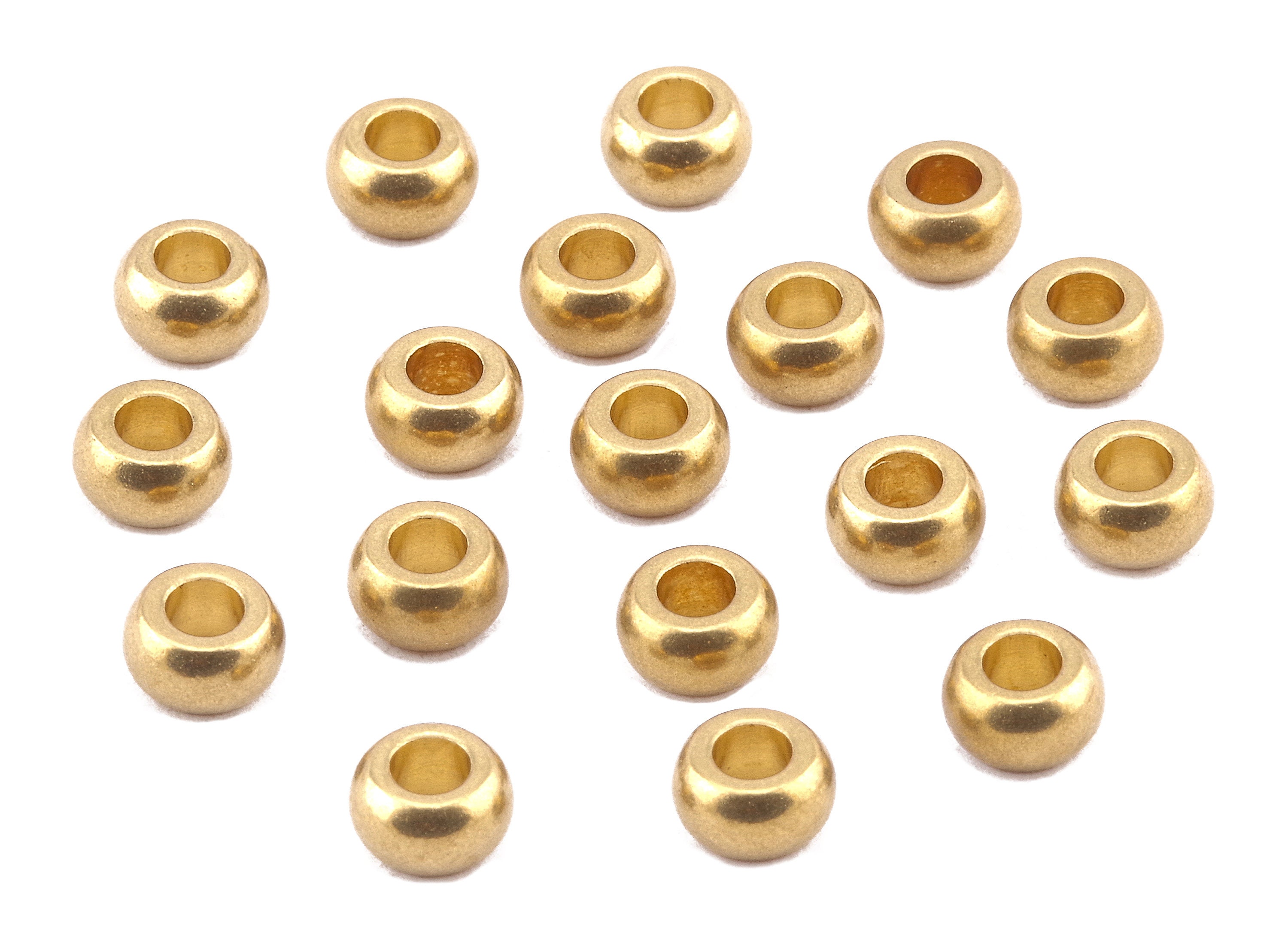 Brass Round Beads Raw Brass Circle Beads Earring Findings | Etsy