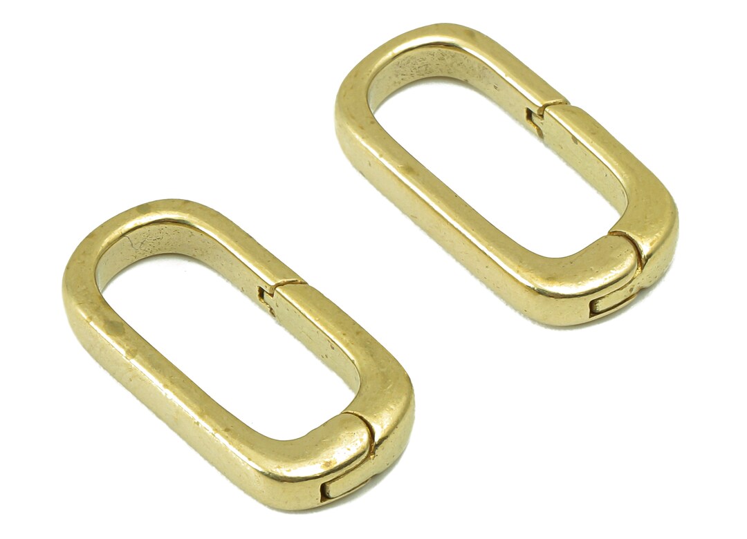 Brass Oval Rectangle Clasp - Raw Brass Hoop Clasp - Brass Hoop Clasp ...