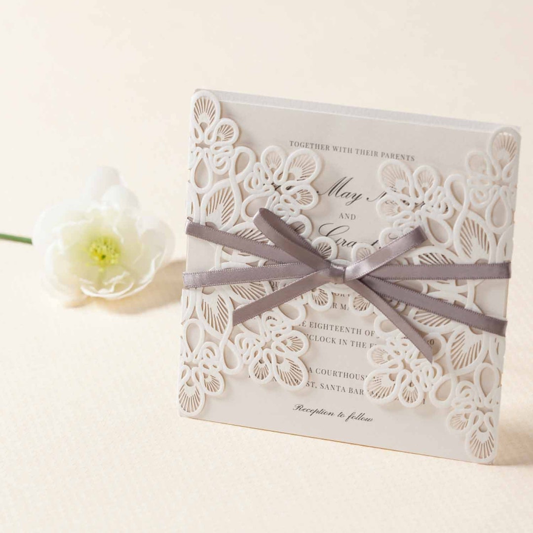 Laser Cut Wedding Invitations, DIY Invites, Customisable Wedding ...