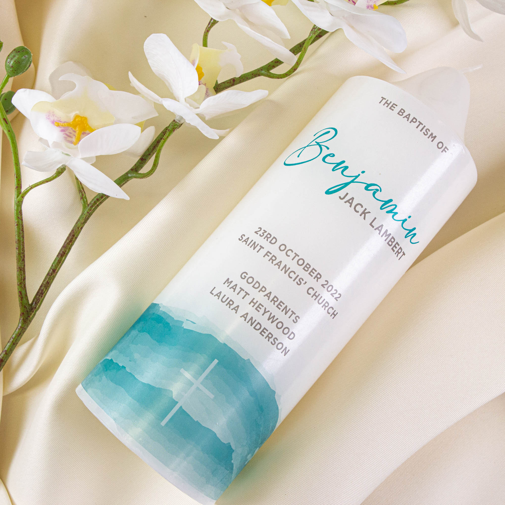 Personalised and Custom Baptism Candle, Christening Candle, Wedding ...