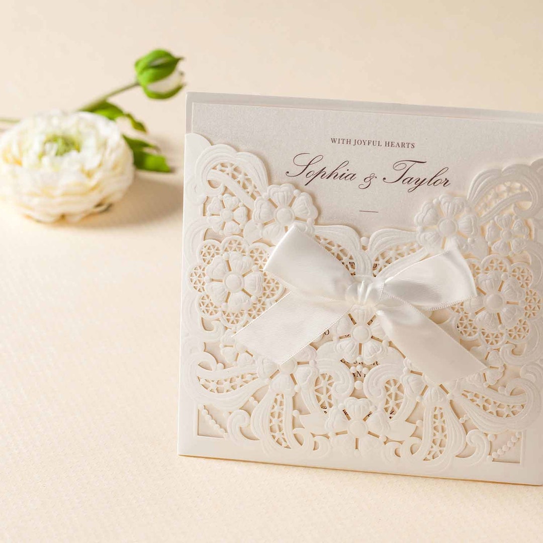 Laser Cut Wedding Invitations, DIY Invites, Customisable Wedding ...