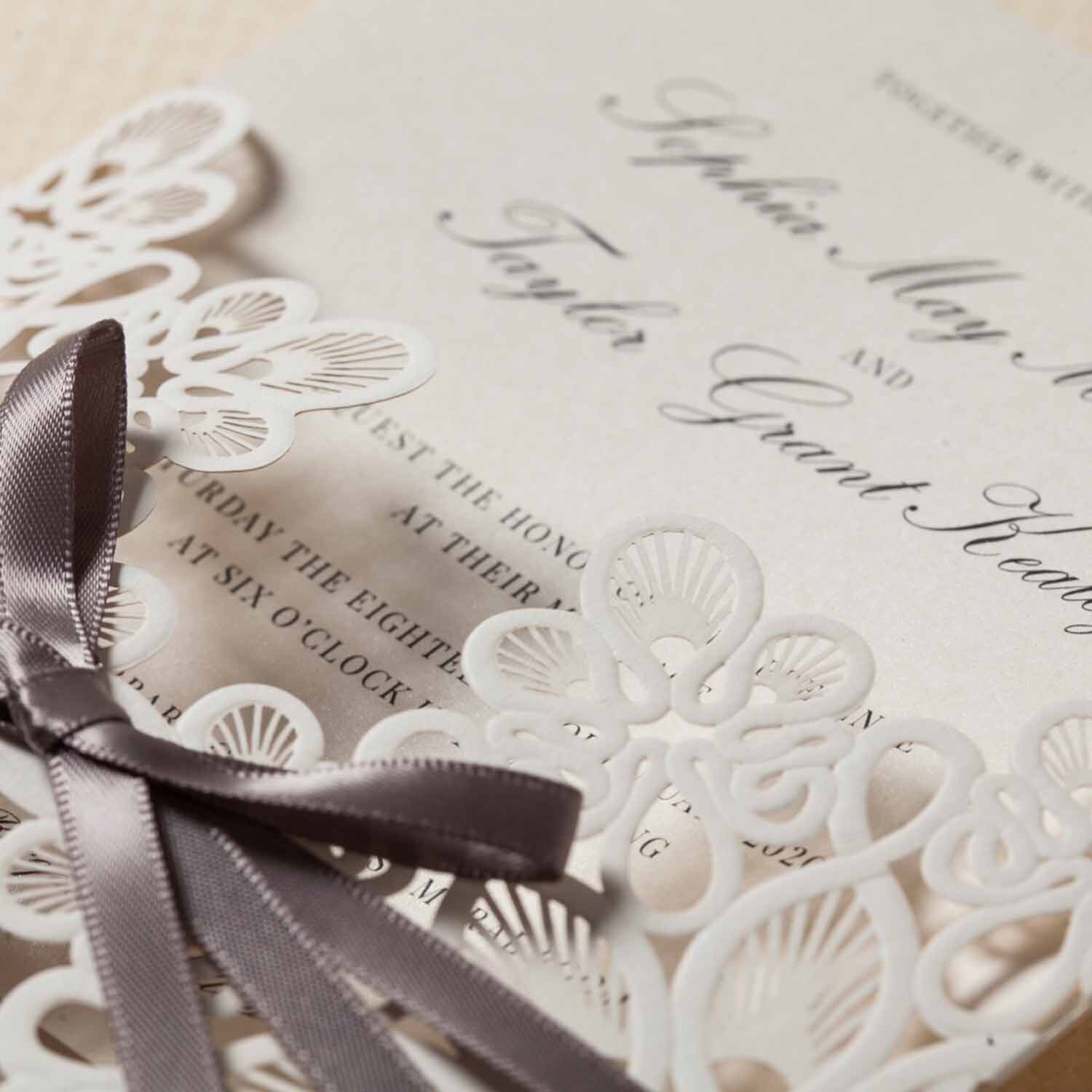 Laser cut wedding invitations DIY invites customisable | Etsy