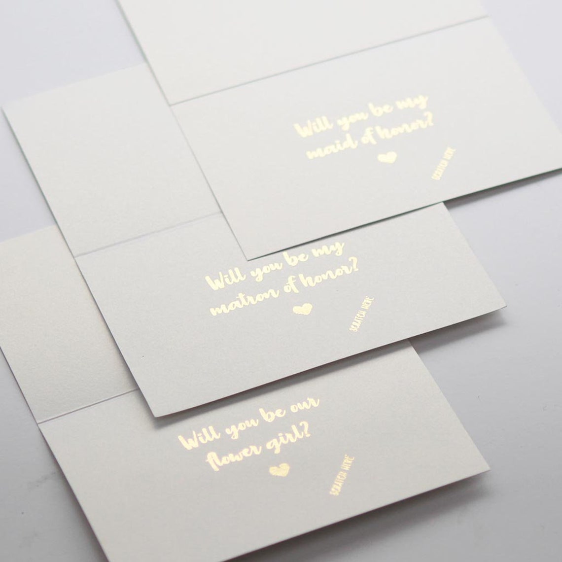 Custom Gold Foil Scratch off Cards Will You Be My Bridesmaid - Etsy