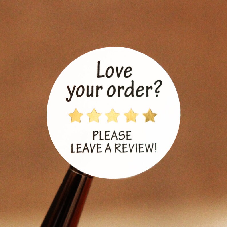 5 Star Review Sticker Design / Etsy Review Feedback Sticker - Etsy ...