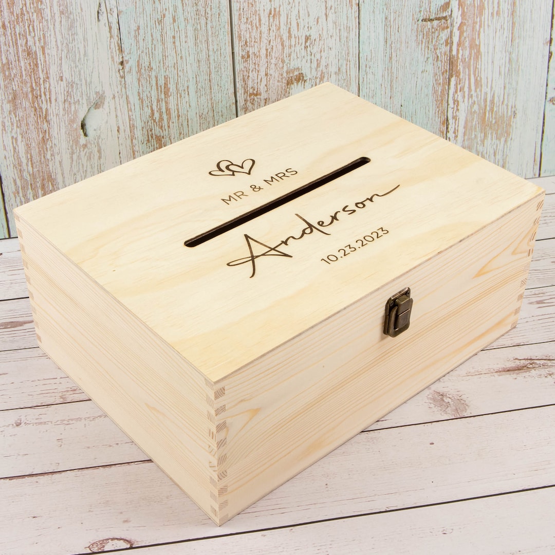 Personalised Wooden Wishing Well Box With Custom Texts for - Etsy