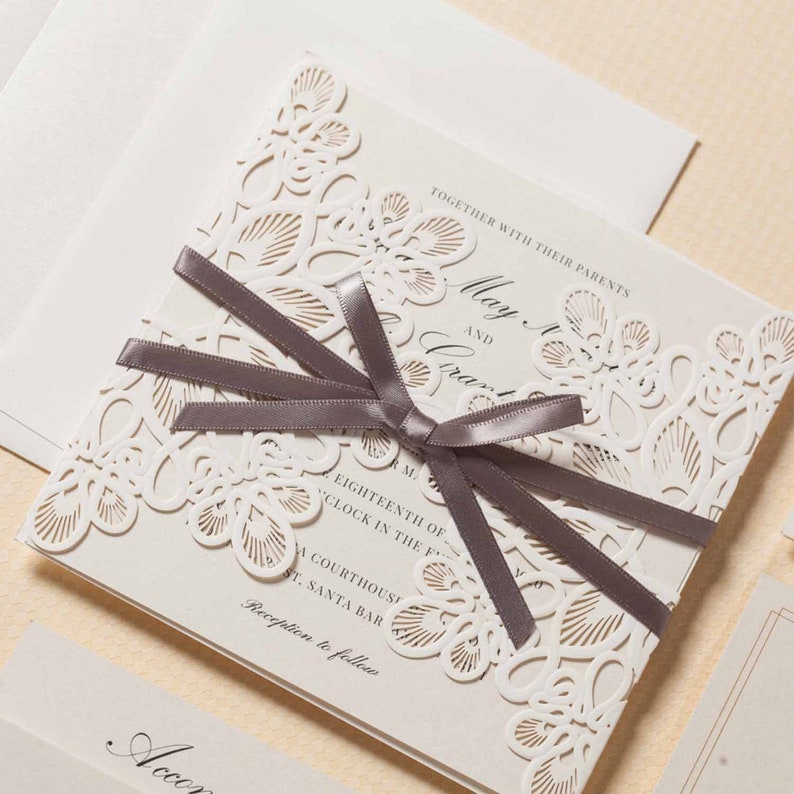 Laser Cut Wedding Invitations DIY Invites Customisable - Etsy