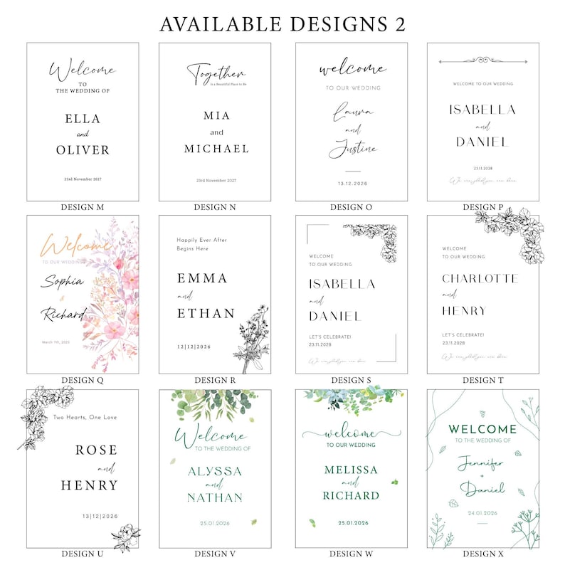 Custom Wedding Welcome Sign, Elegant Black Foam Board, Personalized ...