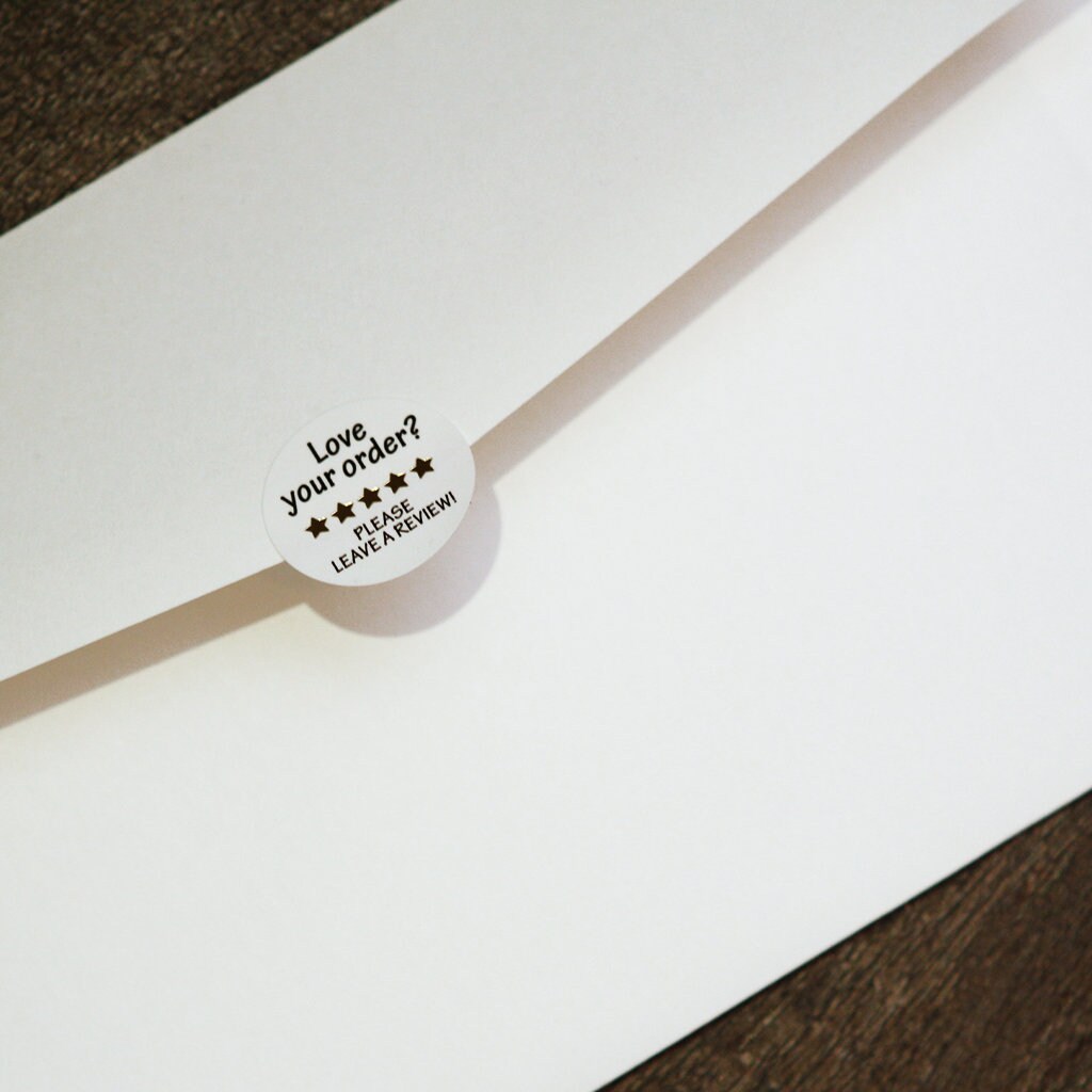 5 Star Review Sticker Design / Etsy Review Feedback Sticker | Etsy