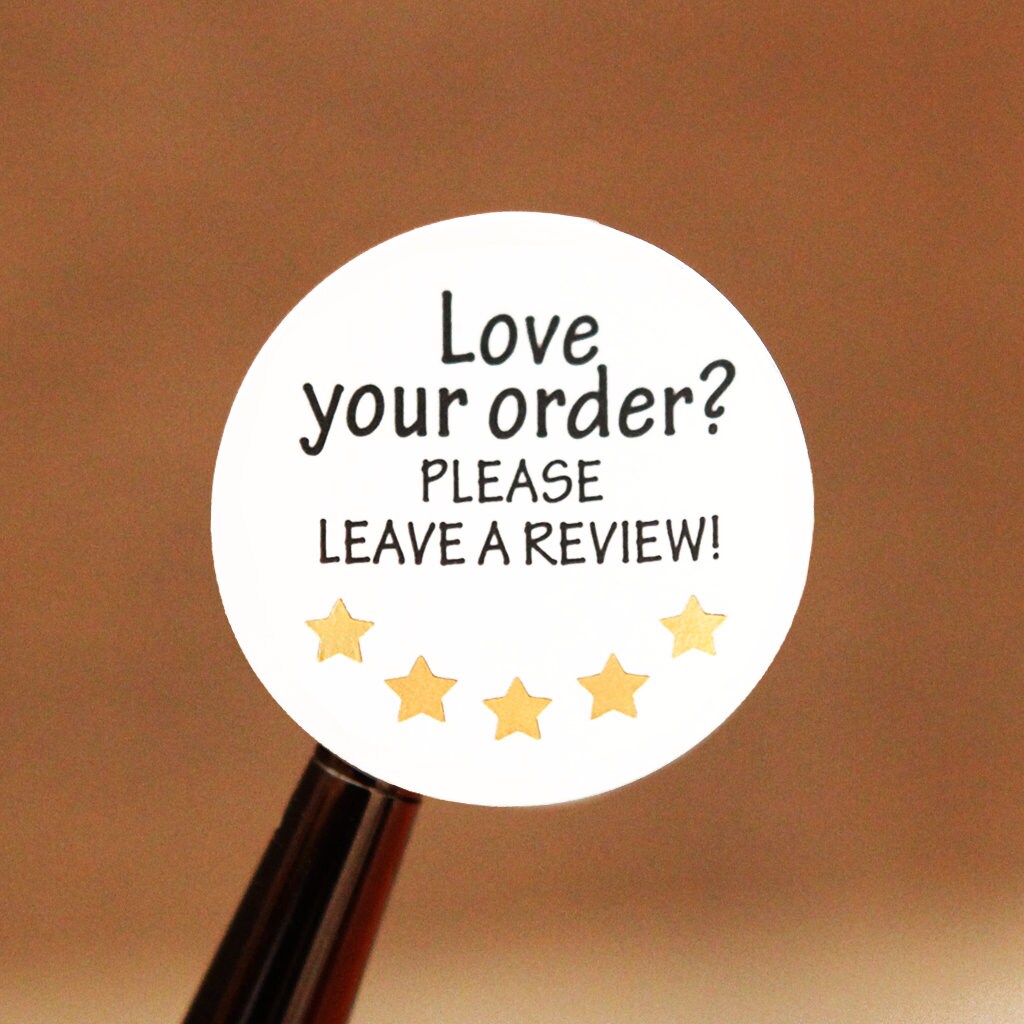 5 Star Review Sticker Design / Etsy Review Feedback Sticker | Etsy