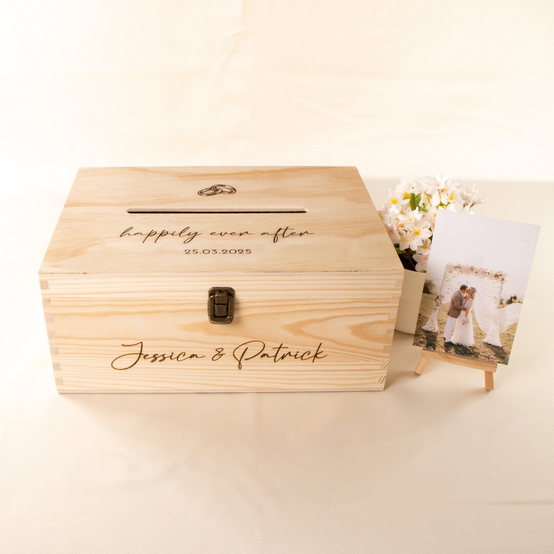 Customised Wooden Wishing Well Box for Weddings, Unique Advice & Cards ...