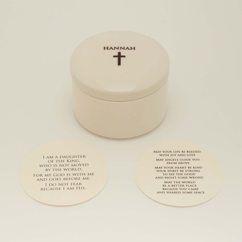 Personalized Christening Keepsake Box With Cross Necklace - Baptism ...