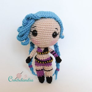 PDF: Jinx Inspired Amigurumi Doll - Crochet Pattern by Crochelandia - Etsy