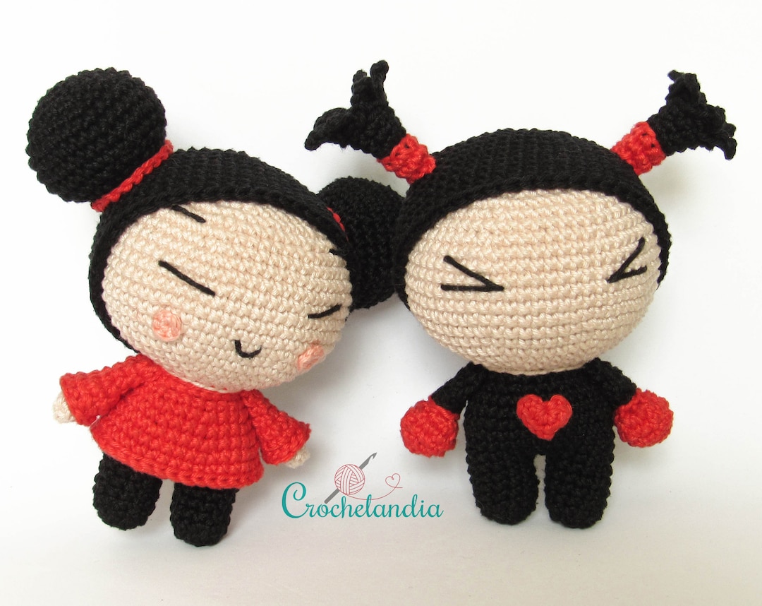 PDF: Pucca and Garu Amigurumi Doll - Crochet Pattern by Crochelandia - Etsy