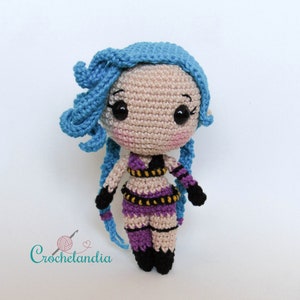 PDF: Jinx Inspired Amigurumi Doll - Crochet Pattern by Crochelandia - Etsy