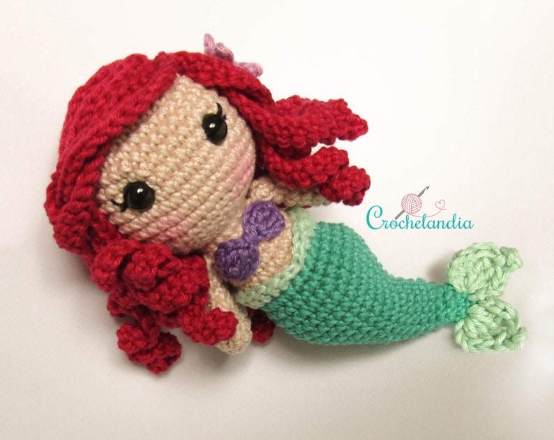 PDF: Ariel Mermaid Inspired Amigurumi Doll Crochet Pattern - Etsy