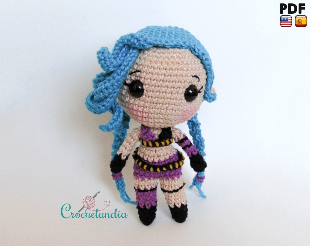PDF: Jinx Inspired Amigurumi Doll - Crochet Pattern by Crochelandia - Etsy