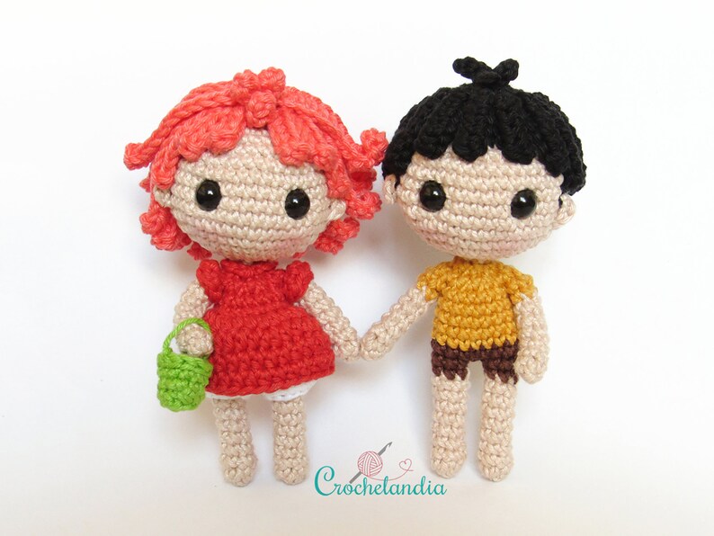 PDF: Ponyo & Sosuke Amigurumi - Crochet Pattern by Crochelandia - Etsy