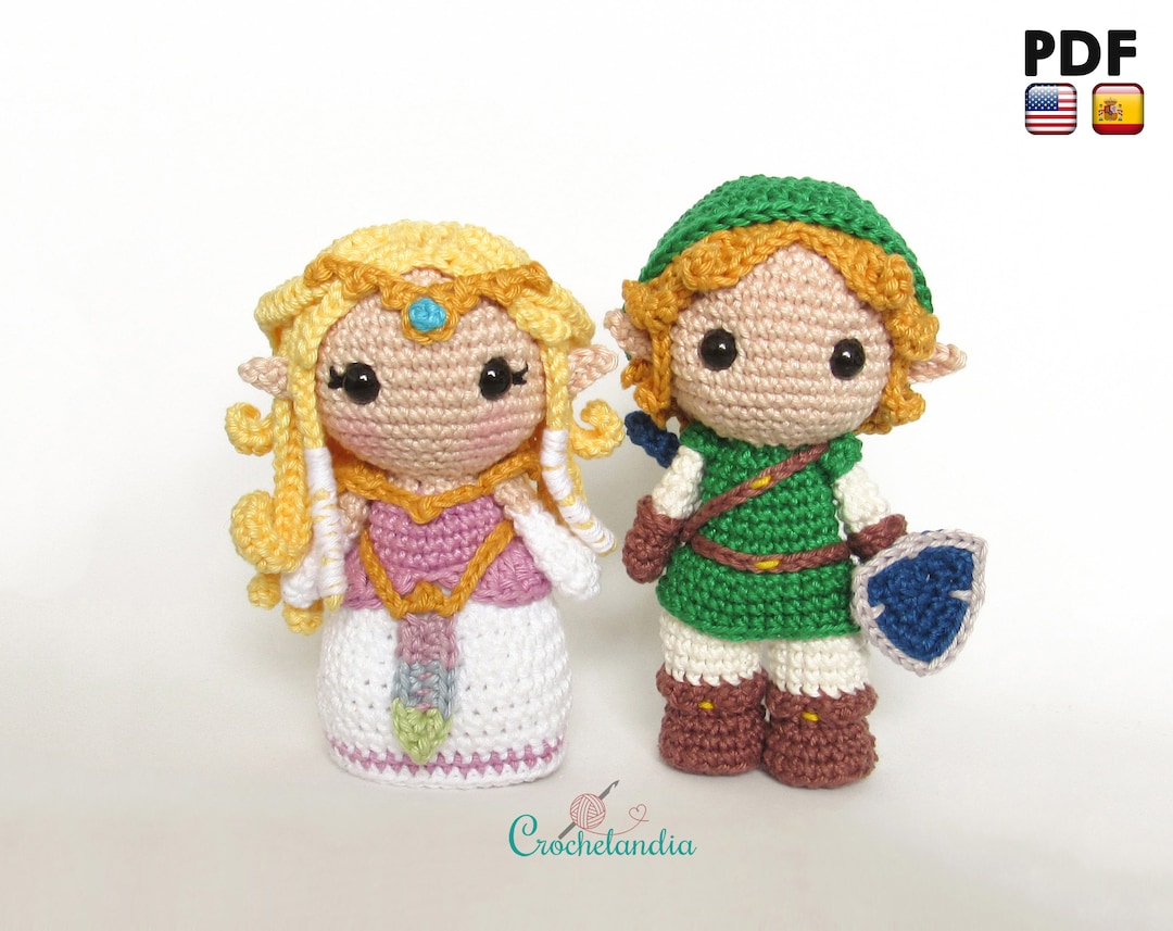 PDF: Zelda and Link Inspired Amigurumi Doll Crochet Pattern - Etsy