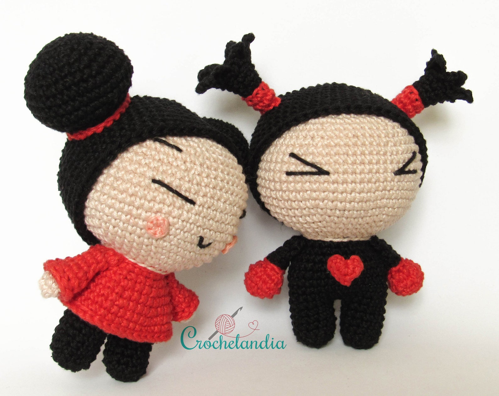 PDF: Pucca and Garu Amigurumi Doll - Crochet Pattern by Crochelandia - Etsy