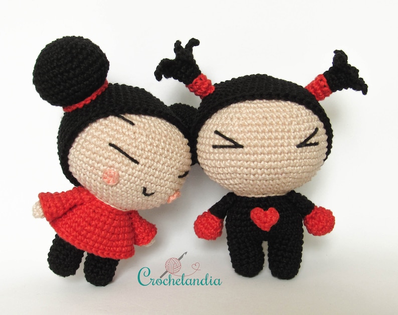 PDF: Pucca and Garu Amigurumi Doll - Crochet Pattern by Crochelandia - Etsy