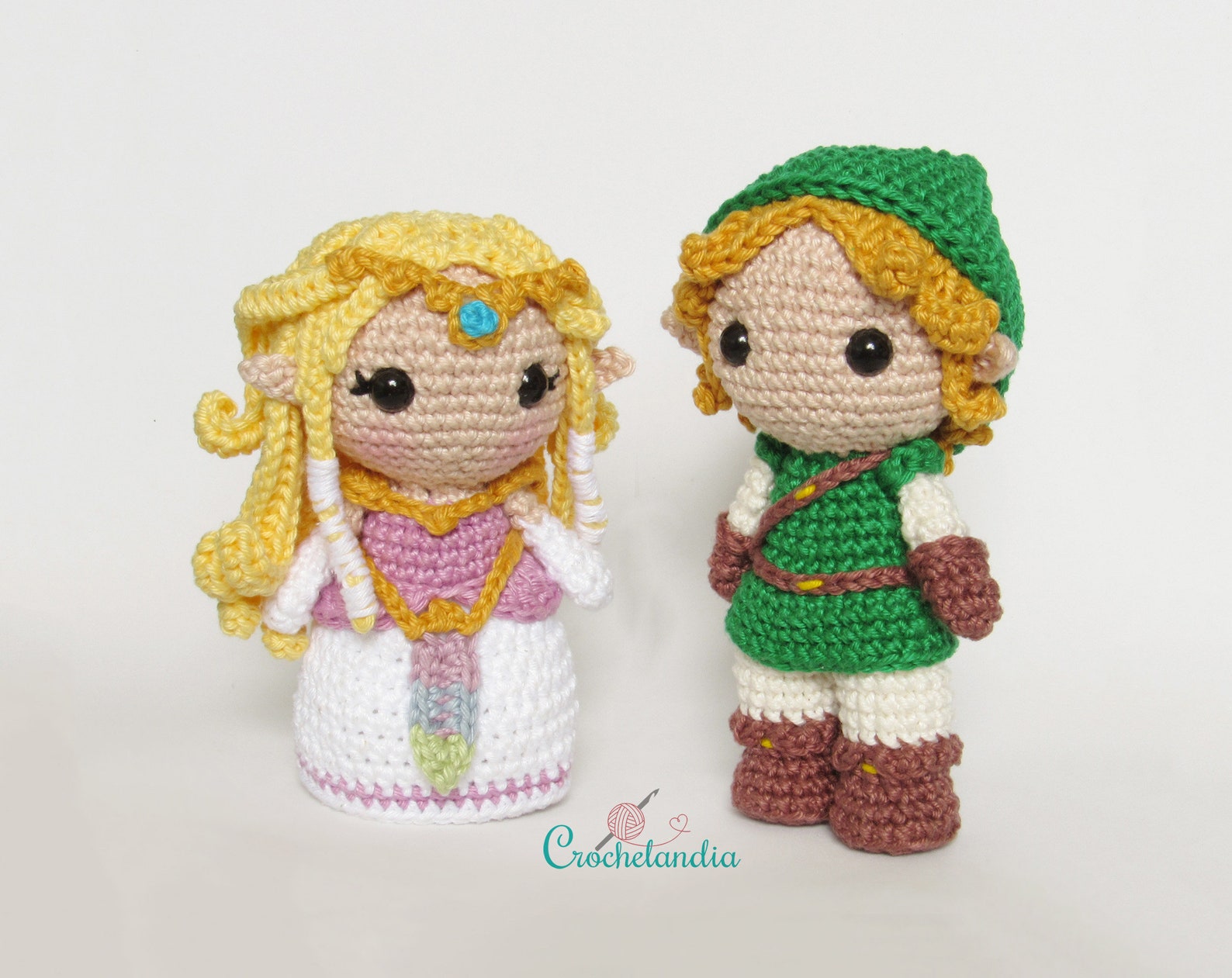 PDF: Zelda and Link inspired amigurumi doll crochet pattern - Etsy España