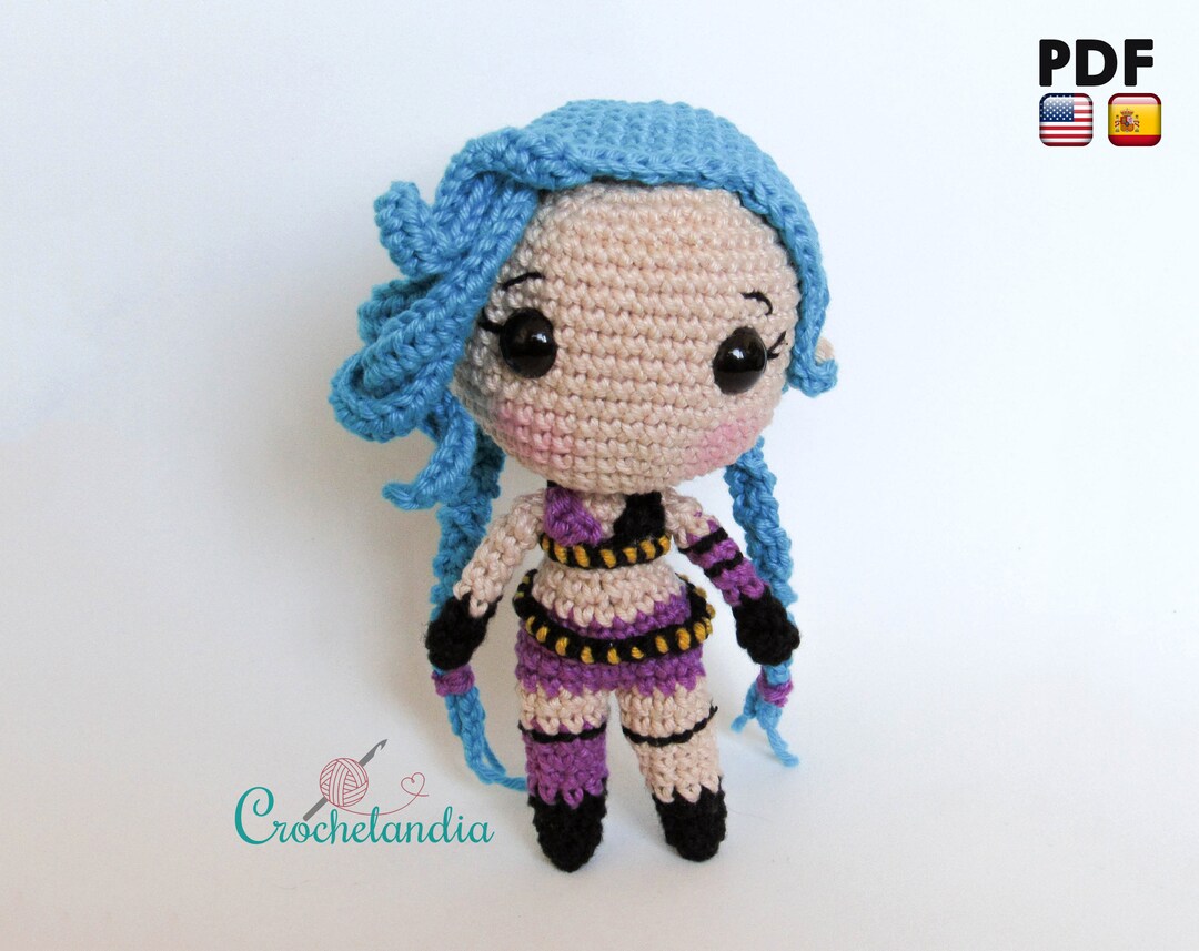 PDF: Jinx Inspired Amigurumi Doll Crochet Pattern by - Etsy