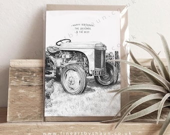 Ford & Massey Multi-tractor (498) -large 8" X 6" Blank, Greeting Card ...