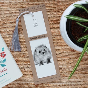 Personalised Hedgehog Bookmark Animal Book Lover - Etsy