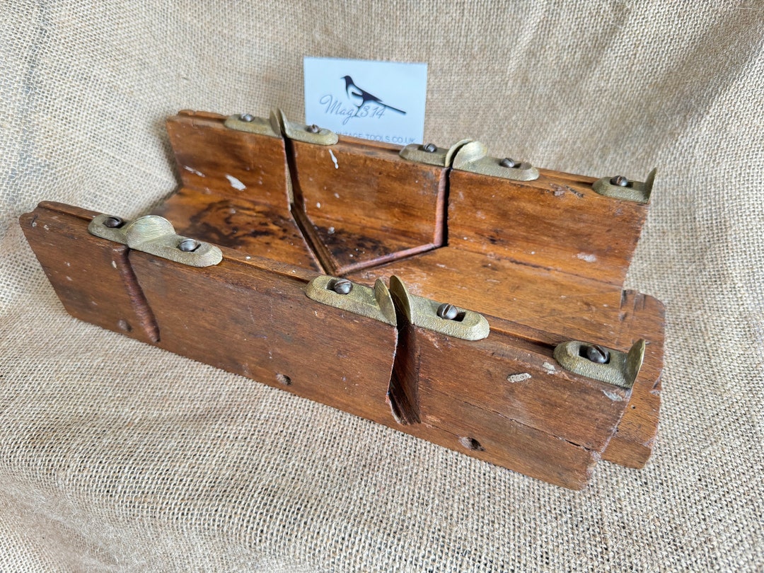 Vintage John Hall Tools Beechwood Mitre Saw Block With Brass Guides - Etsy