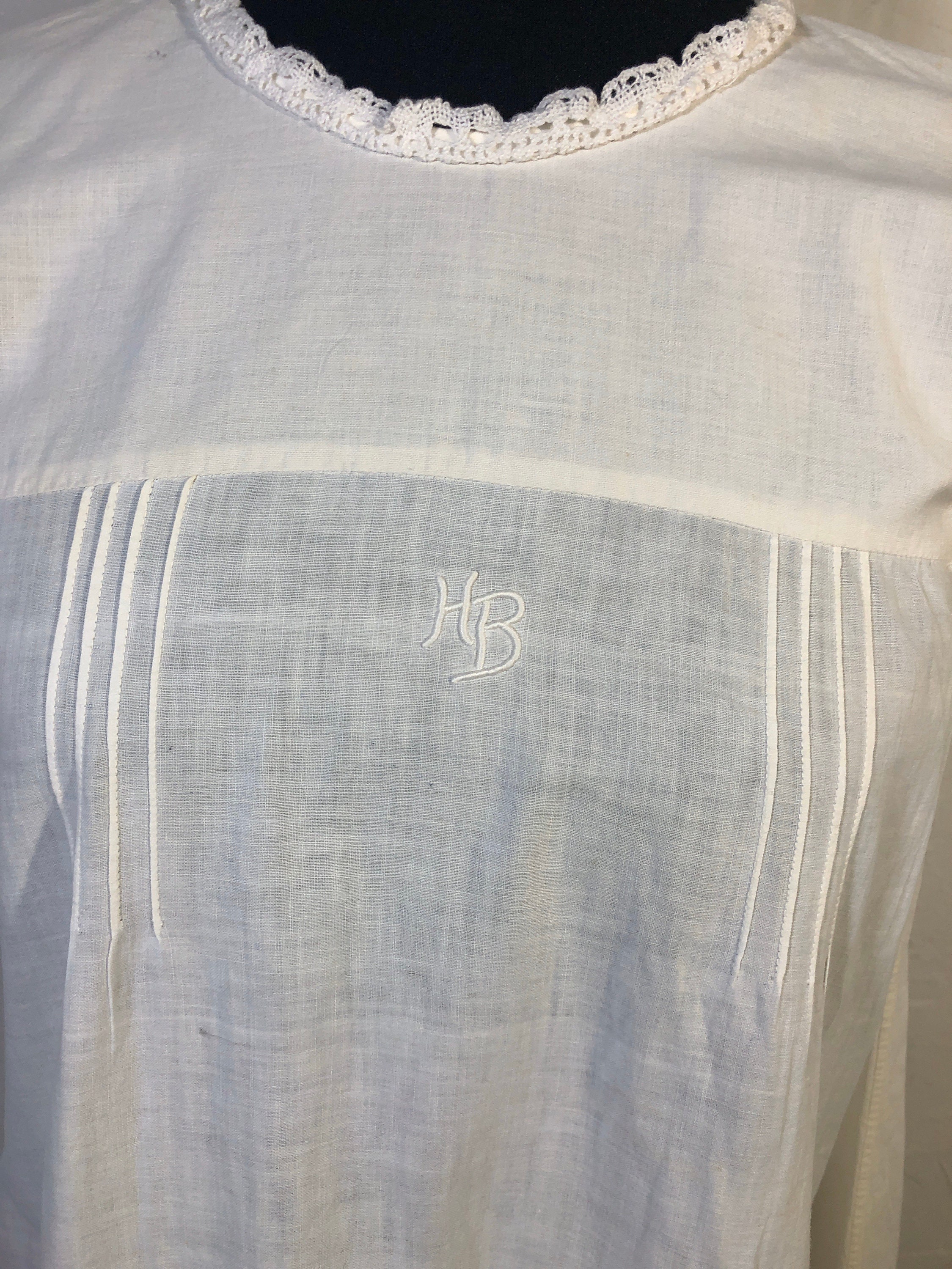 Antique Linen Chemise French Dress-night Slip - Etsy
