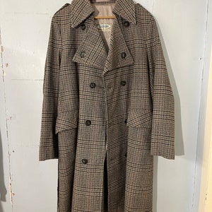 Vtg 60s Dandy Check Belted Coat -epaulettes”william Dixon”made in Great ...